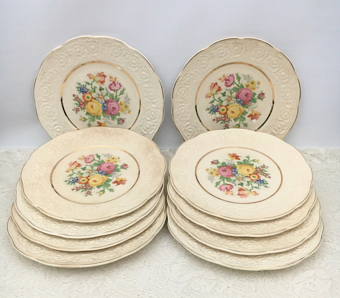 2 X Sovereign Canada British Empire Made Dinner Plates / Cross - Etsy