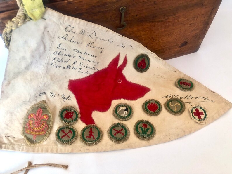 Autographed 1940s UK Boy Scout Patrol Flag / Lot of - Etsy