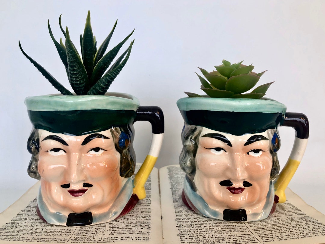 Two Matching 3 1/2" Toby Jugs / Made in Japan / Hand Painted Colonial ...