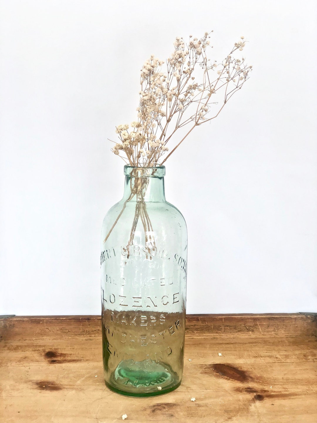 Robert Gibson Sons Ltd. Medicated Lozenge Makers Bottle / Large Antique ...