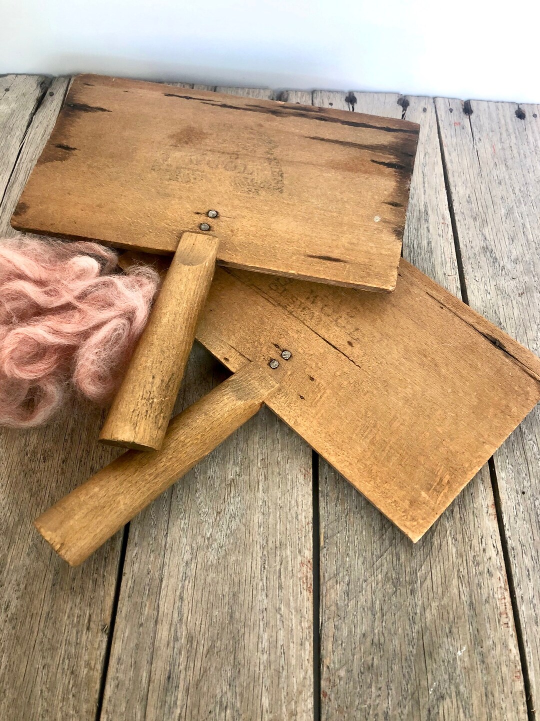 Antique LS Watson Company Old Whittemore No 5 Carding Combs / Hand ...
