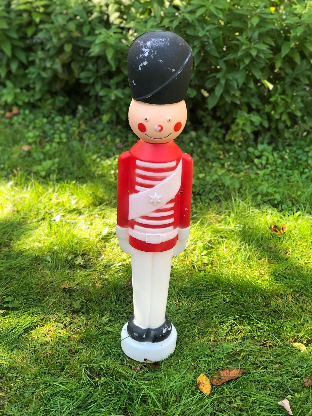 31" Blow Mold Toy Soldier Blow Mold / Retro Light up Lawn Decoration ...