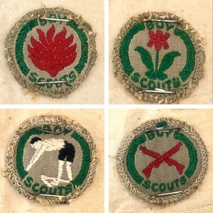 Autographed 1940s UK Boy Scout Patrol Flag / Lot of Proficiency Merit ...