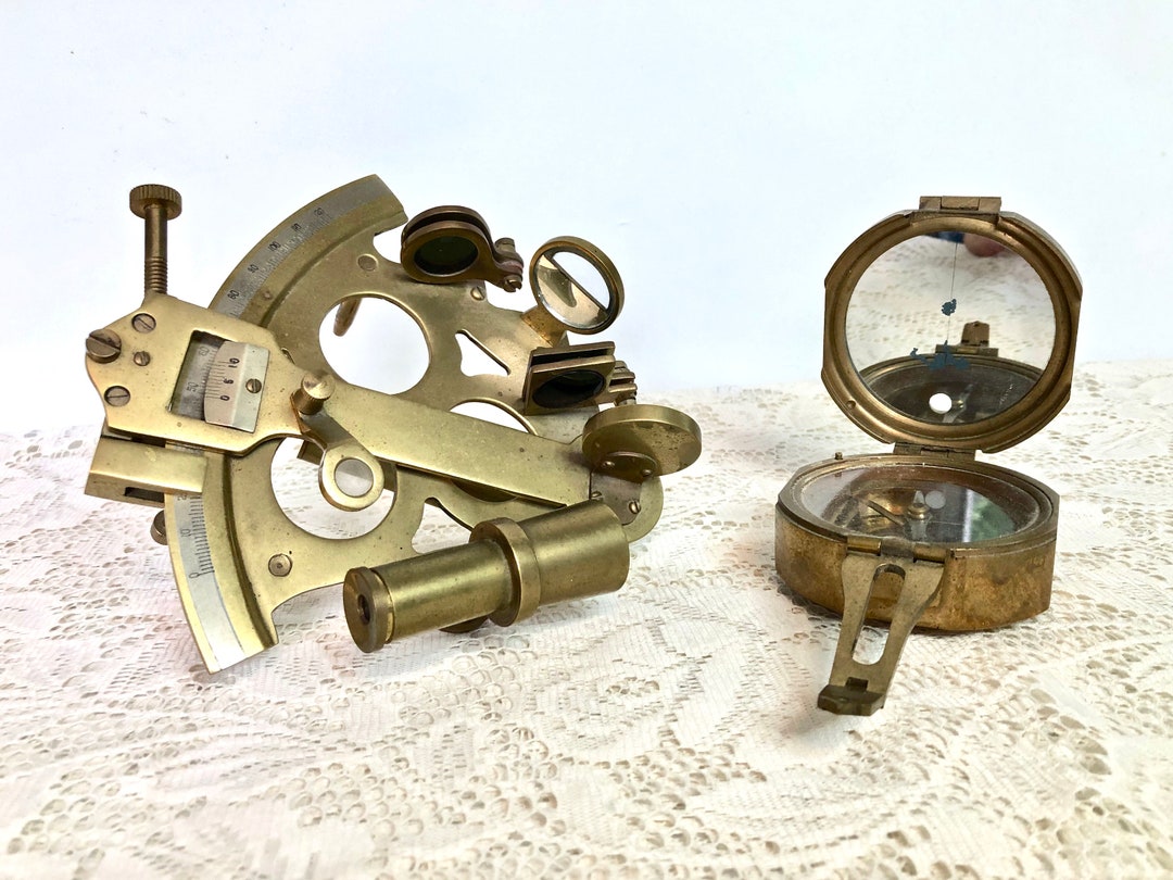 Vintage Maritime Brass Decor / Brass Sextant / Stanley London Brass ...