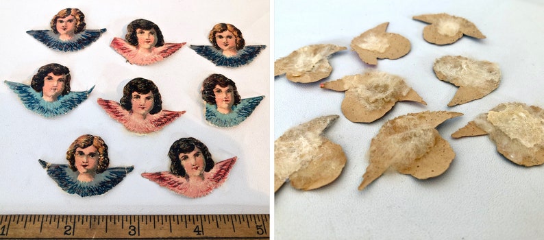 Two Antique German Victorian Die Cut Embossed Angels & Eight - Etsy