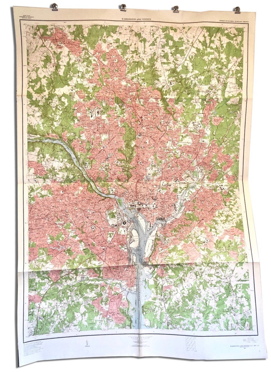 VERY LARGE Original Vintage 1956 Geological Survey Map of Washington ...