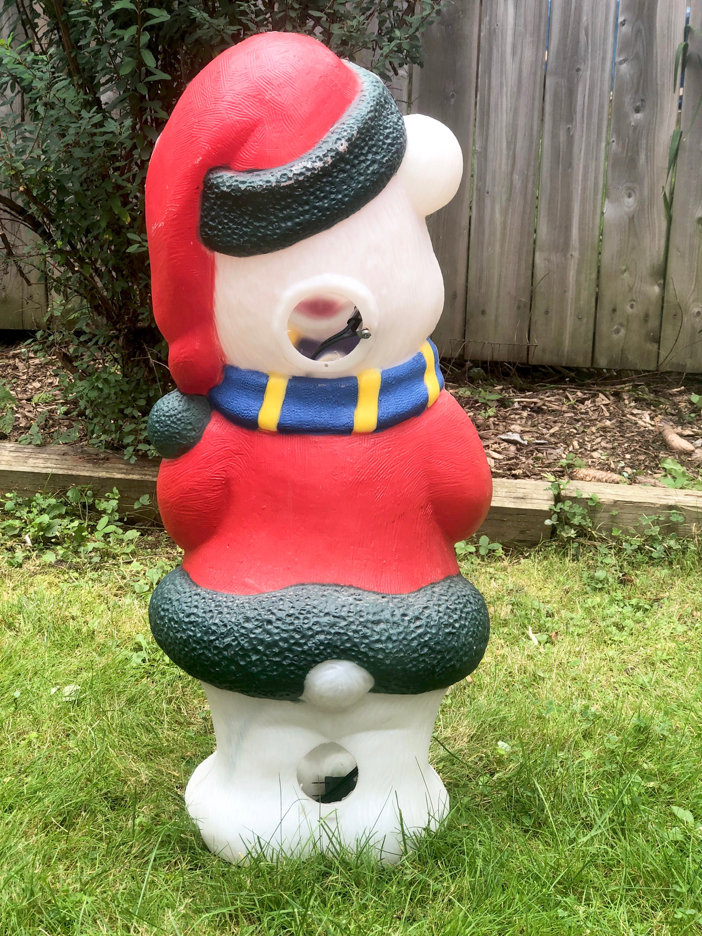 1996 TPI 33" Drummer Bear Blow Mold / Illuminated Christmas Lawn Decor ...