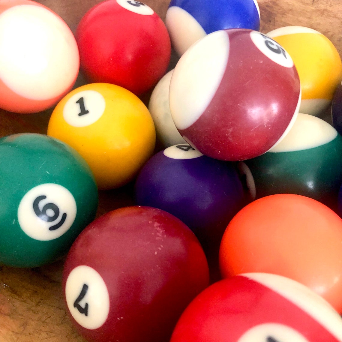 Vintage Pool Balls / Billiard Balls / Stripes & Solids / Game | Etsy