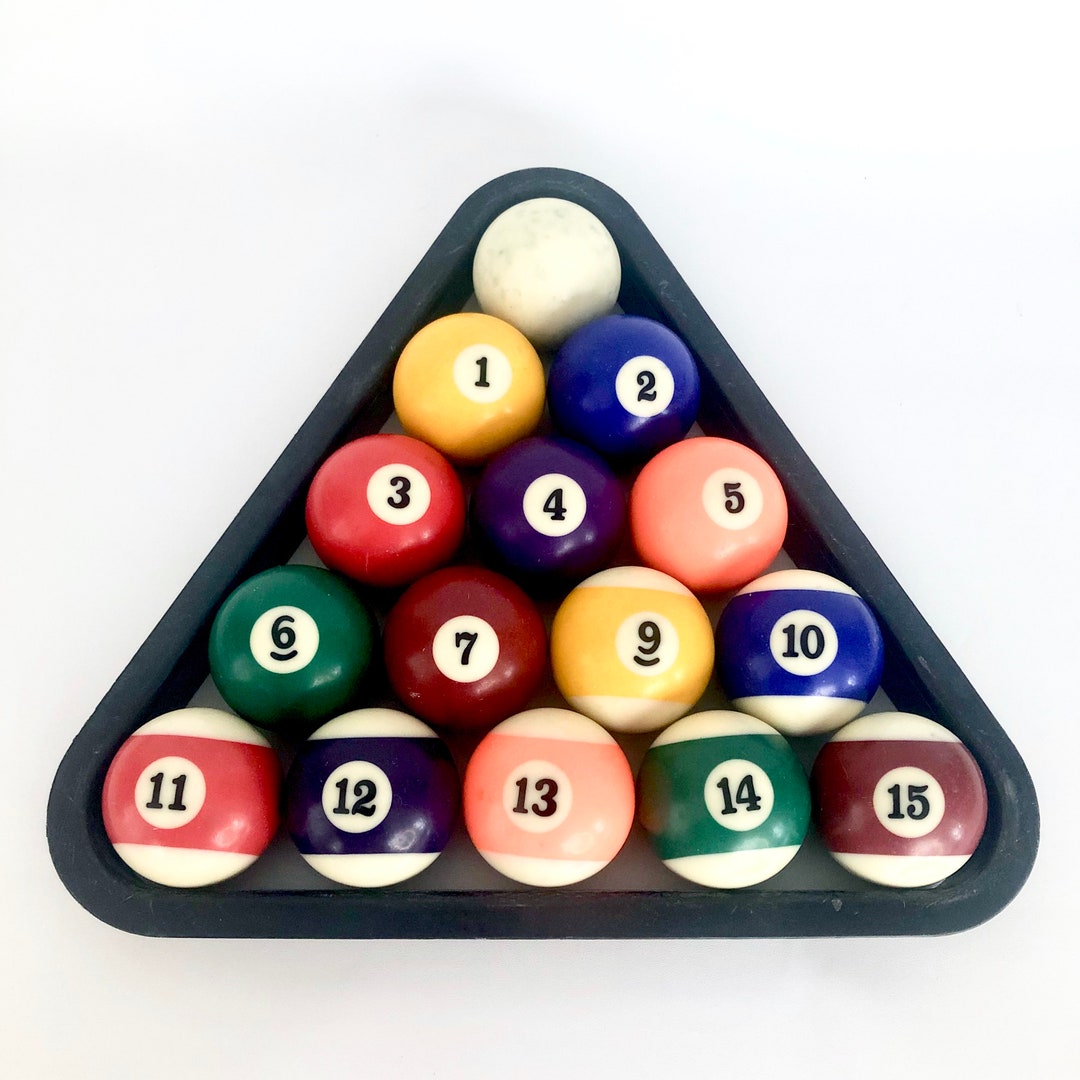 Vintage Pool Balls / Billiard Balls / Stripes & Solids / Game Room ...