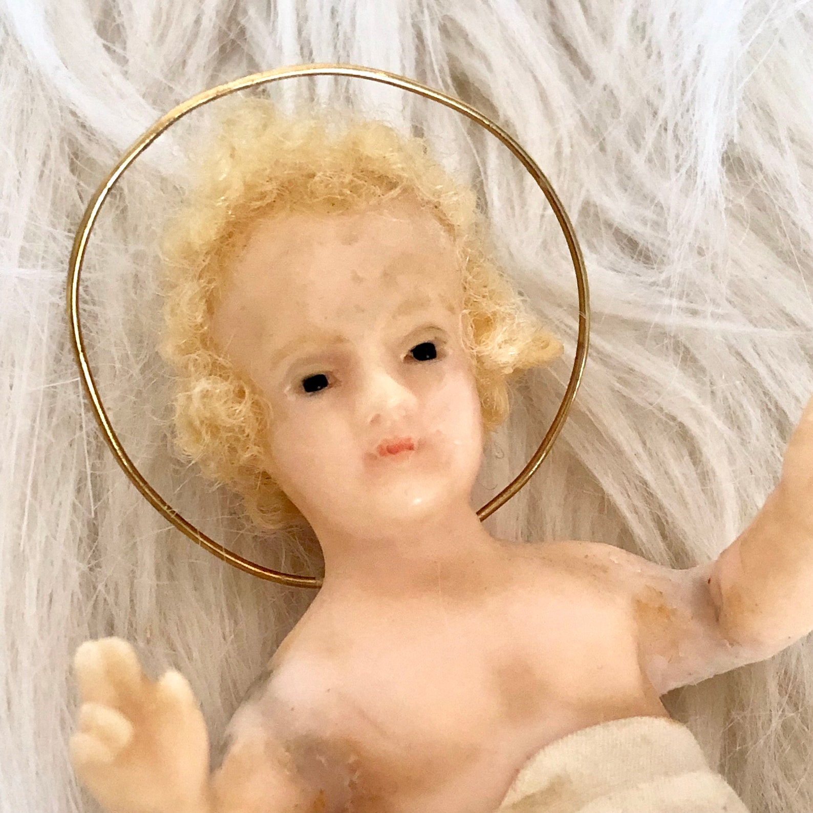 French Nativity Baby Jesus / Wax Infant Jesus Vintage / - Etsy Canada