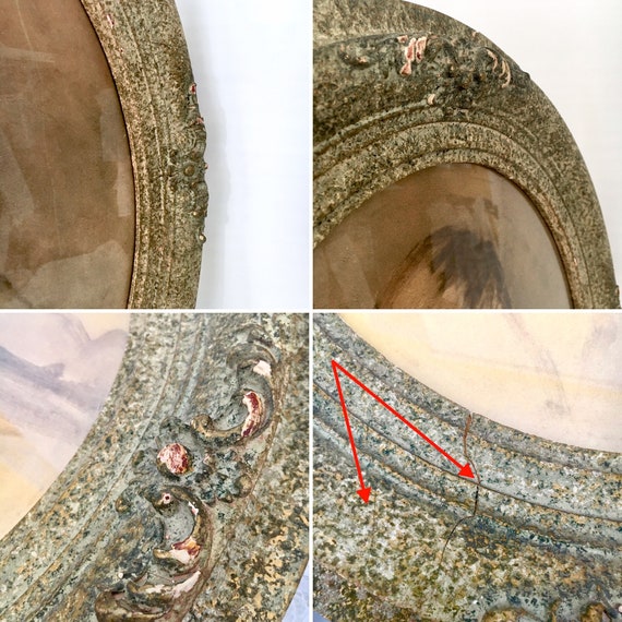 Antique Oval Frame Wood