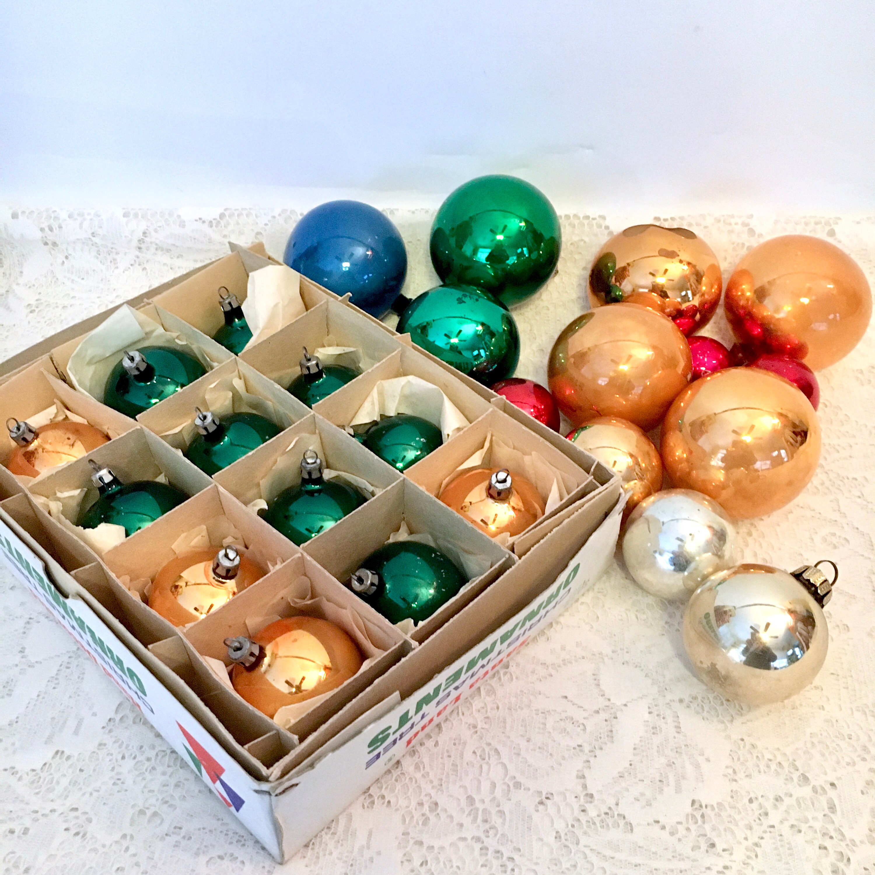 Solid Color Christmas Ornaments Etsy