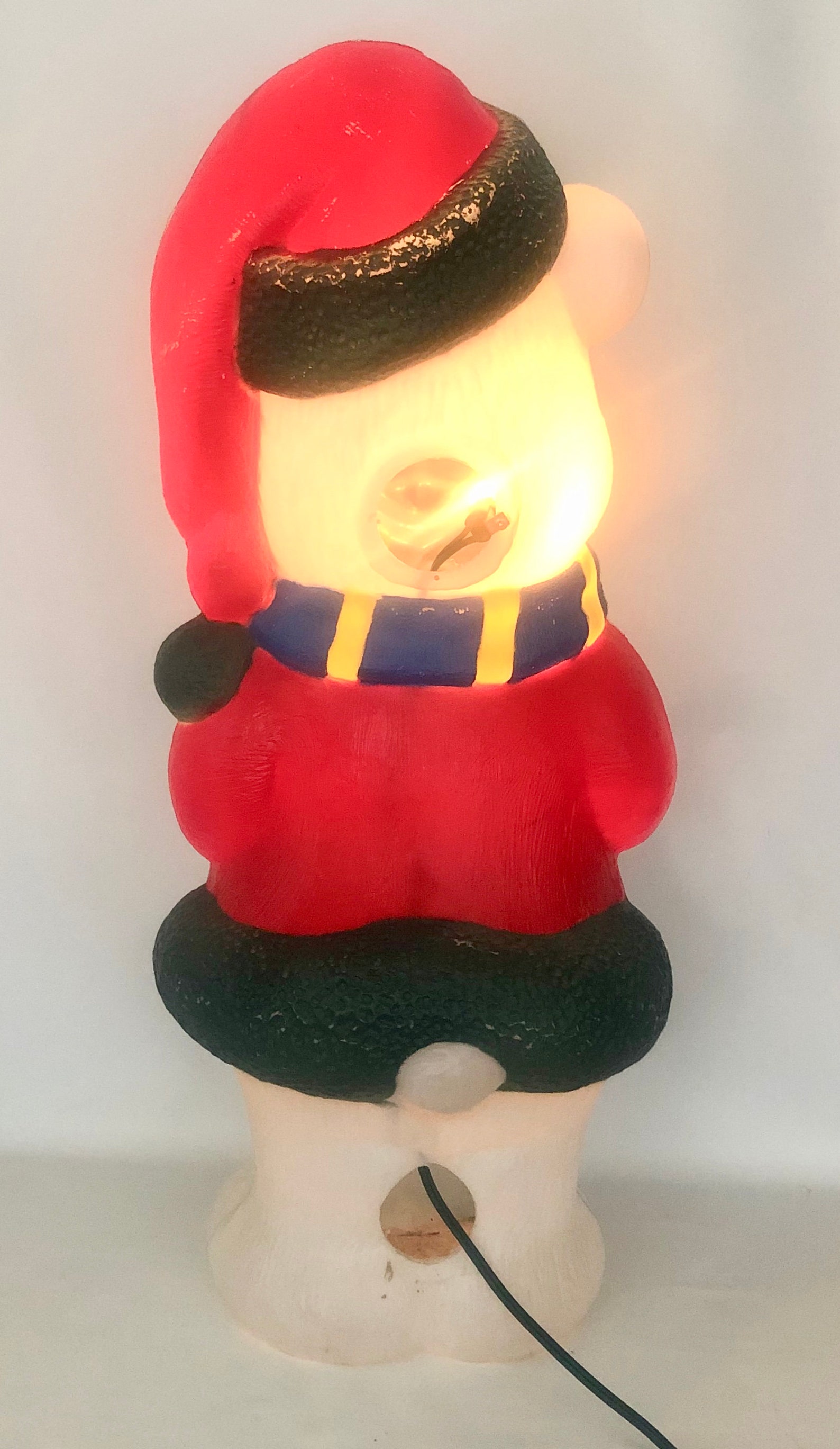 1996 TPI 33" Drummer Bear Blow Mold / Illuminated Christmas Lawn Decor ...
