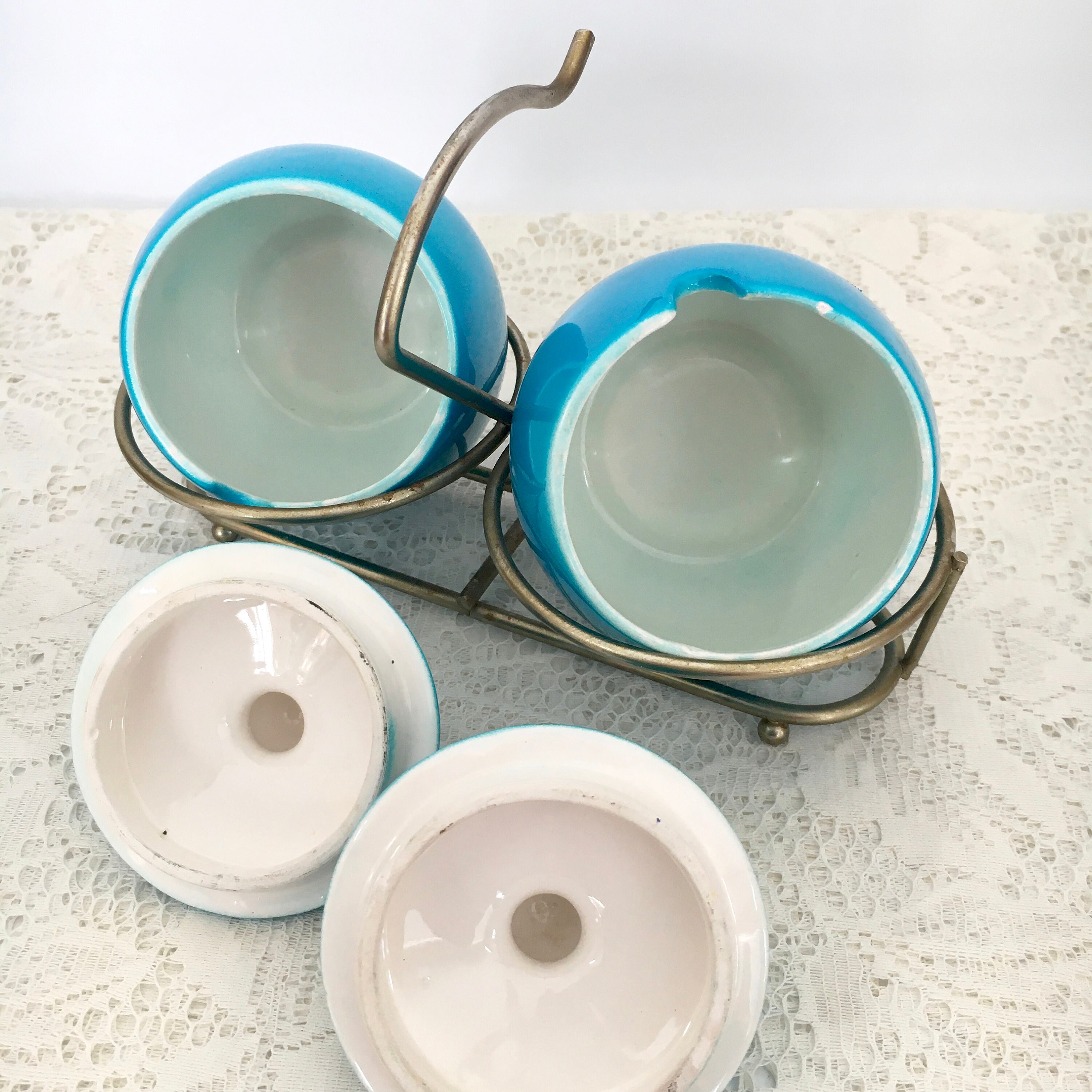 Japan Mid Century Modern Condiment Set / Vivid Blue Ceramic | Etsy