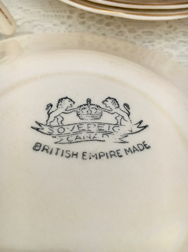 2 X Sovereign Canada British Empire Made Tea Cup and Saucer / Cross ...