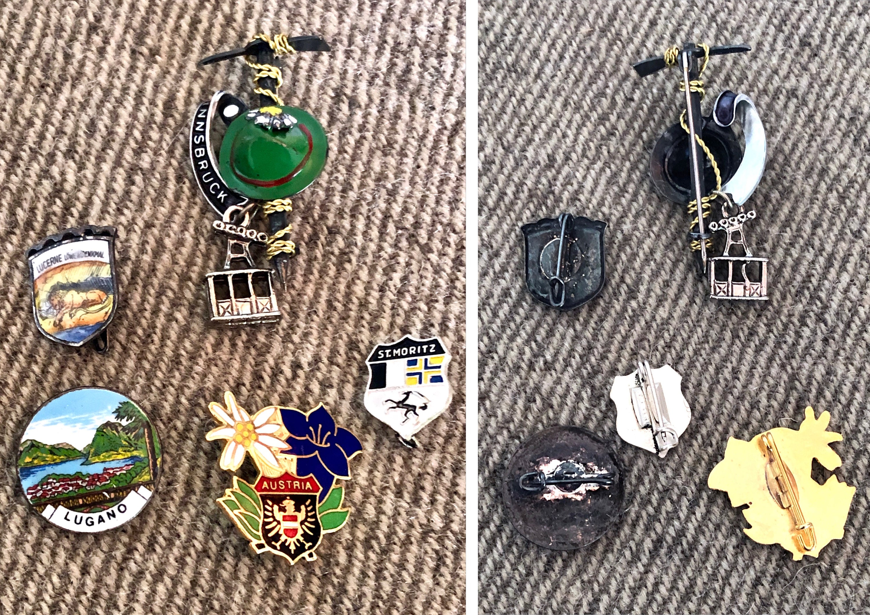 Souvenir Lapel Pins / Canadian, US & European Collectible Travel Pin ...