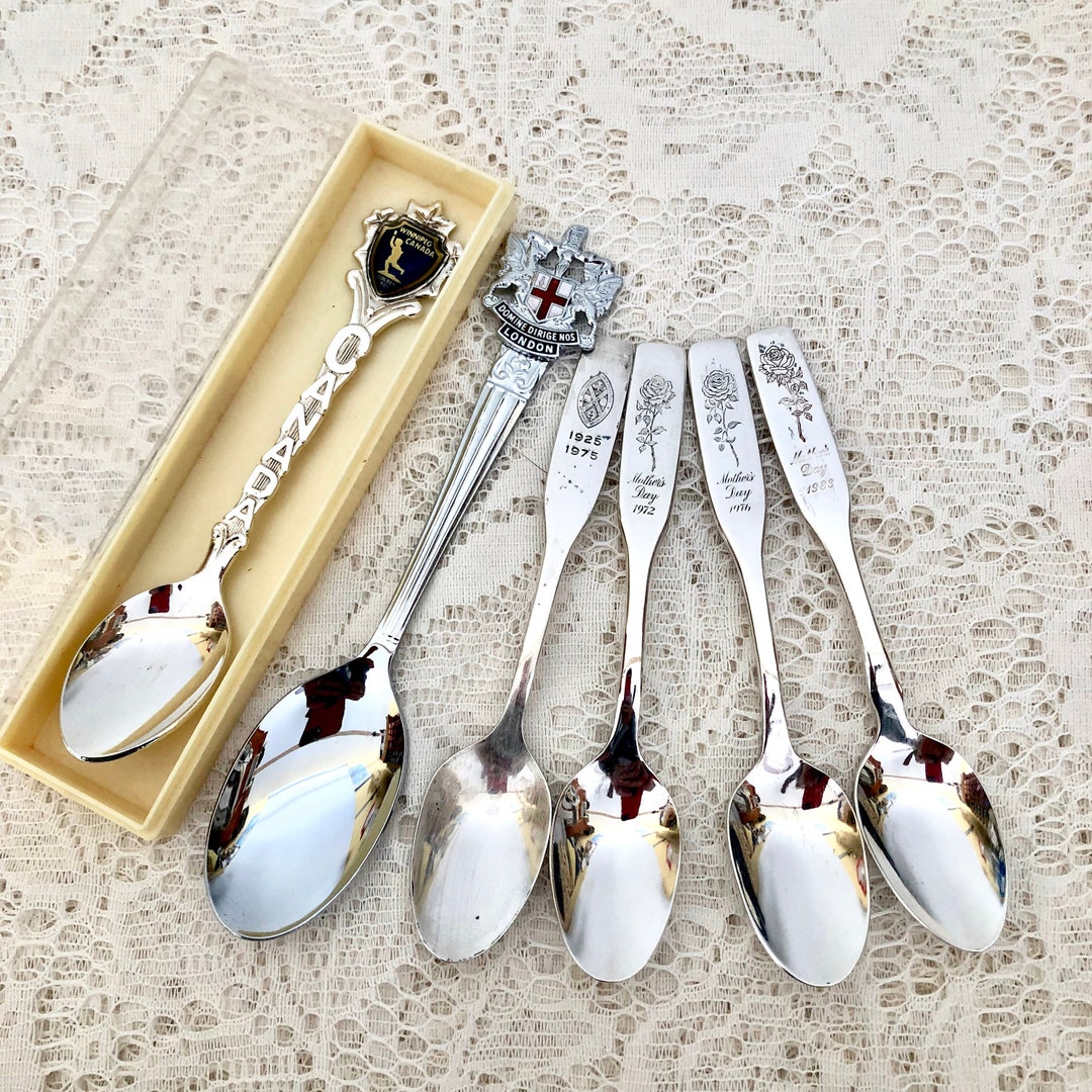 6 Silverplate Collector Spoons / Commemorative Spoons / - Etsy Österreich
