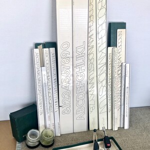 K+E Leroy Lettering Guides / 50s-70s Drafting Tools / 14 Templates, 3 ...