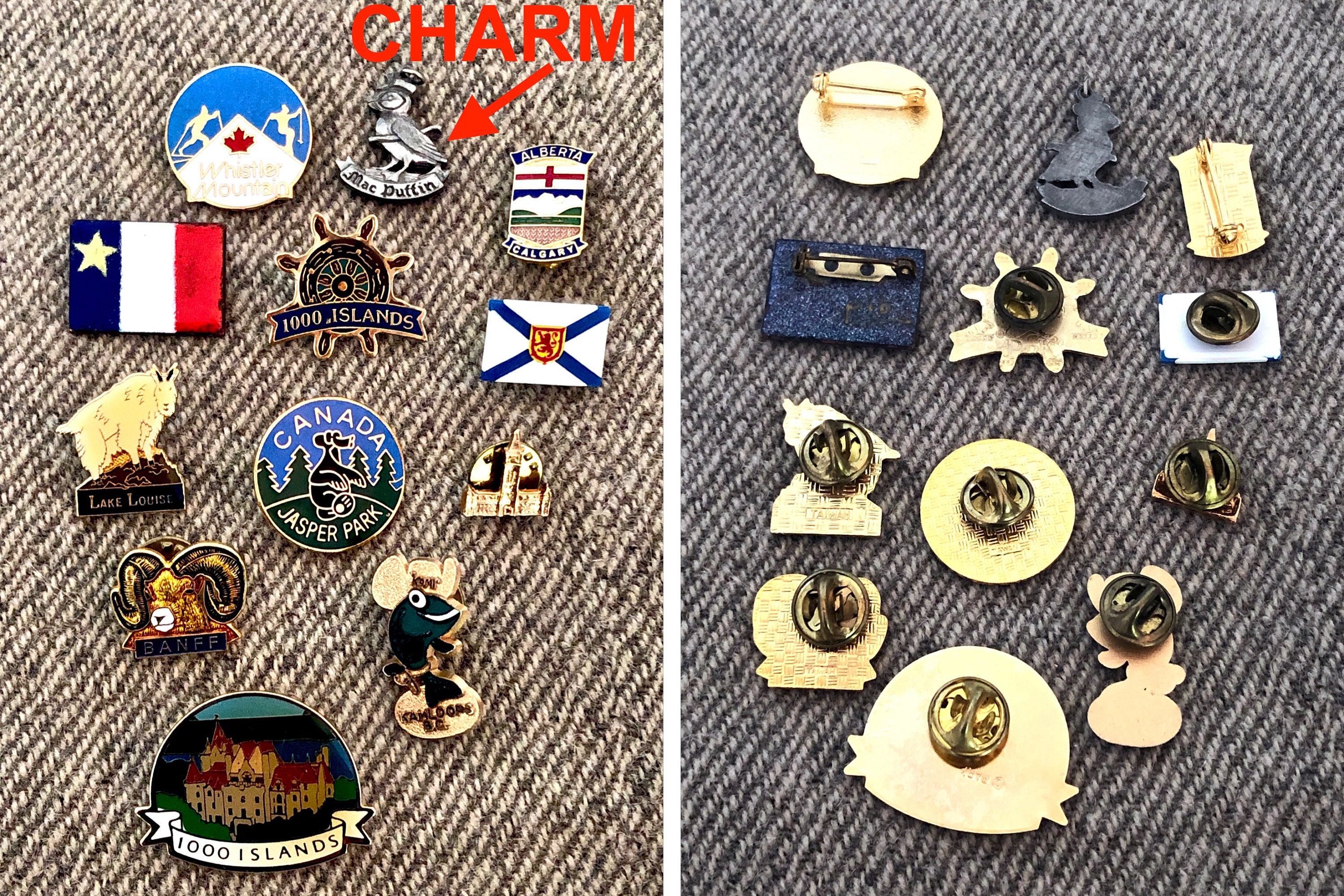 Souvenir Lapel Pins / Canadian, US & European Collectible Travel Pin ...