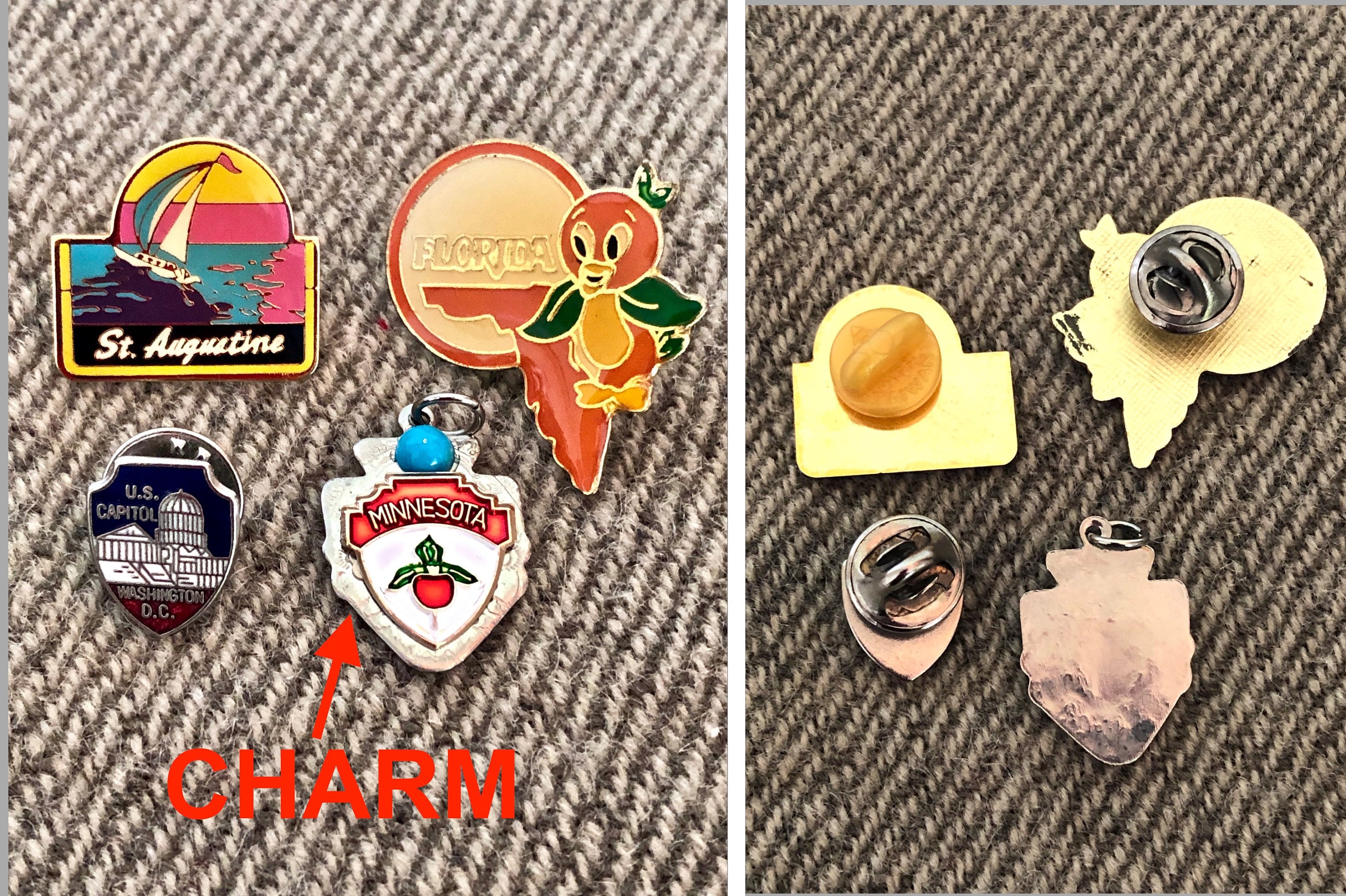 Souvenir Lapel Pins / Canadian, US & European Collectible Travel Pin ...