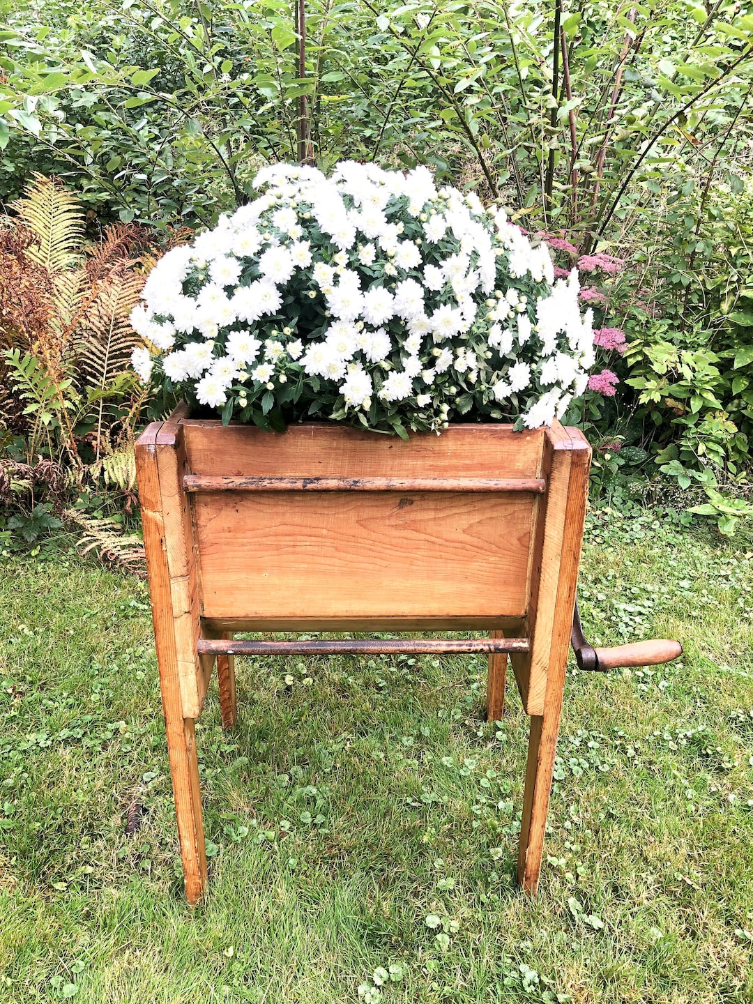 Antique French Canadian Butter Churn Side Table / Crank Wood Butter ...