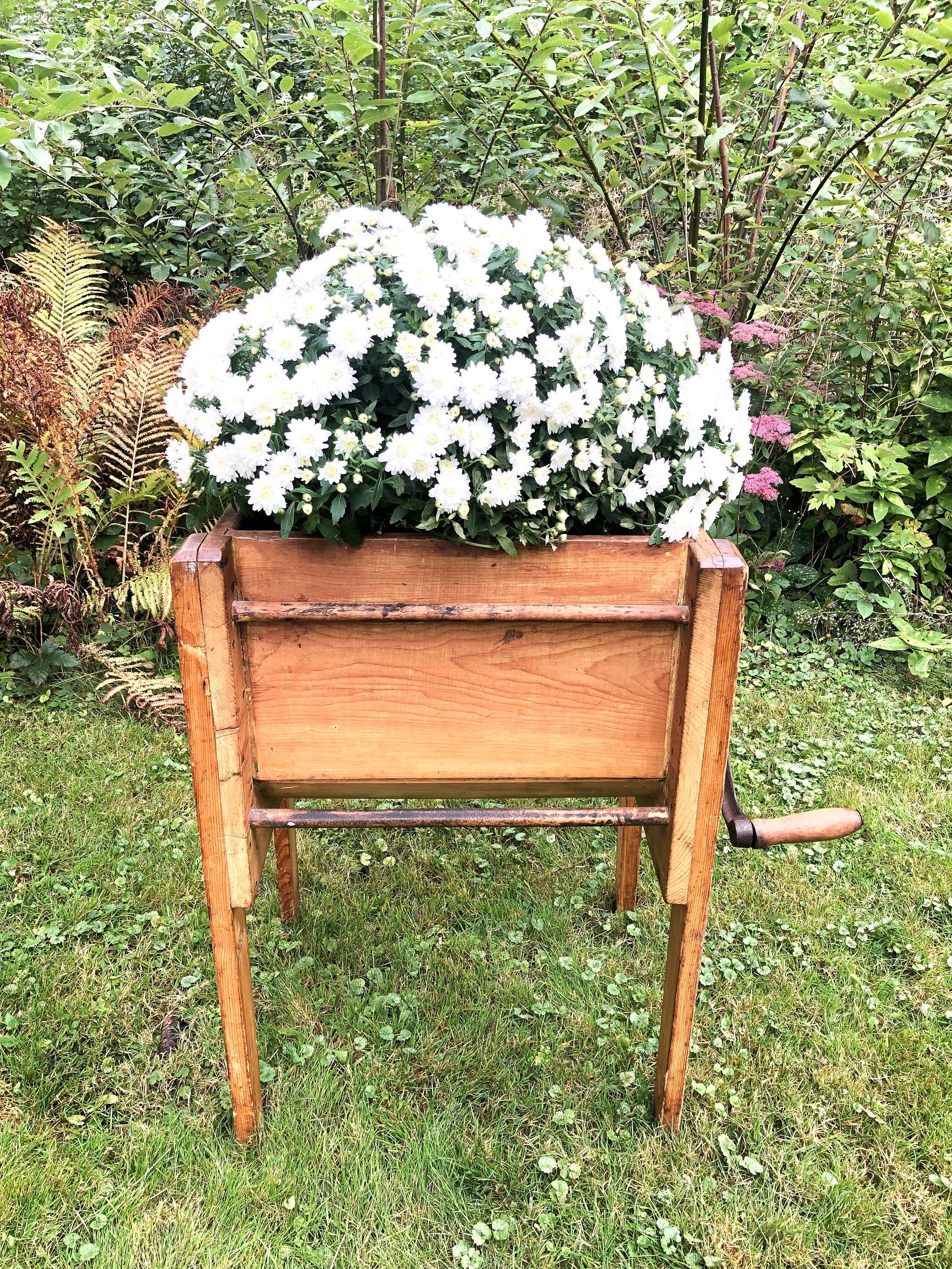 Antique French Canadian Butter Churn Side Table / Crank Wood Butter ...