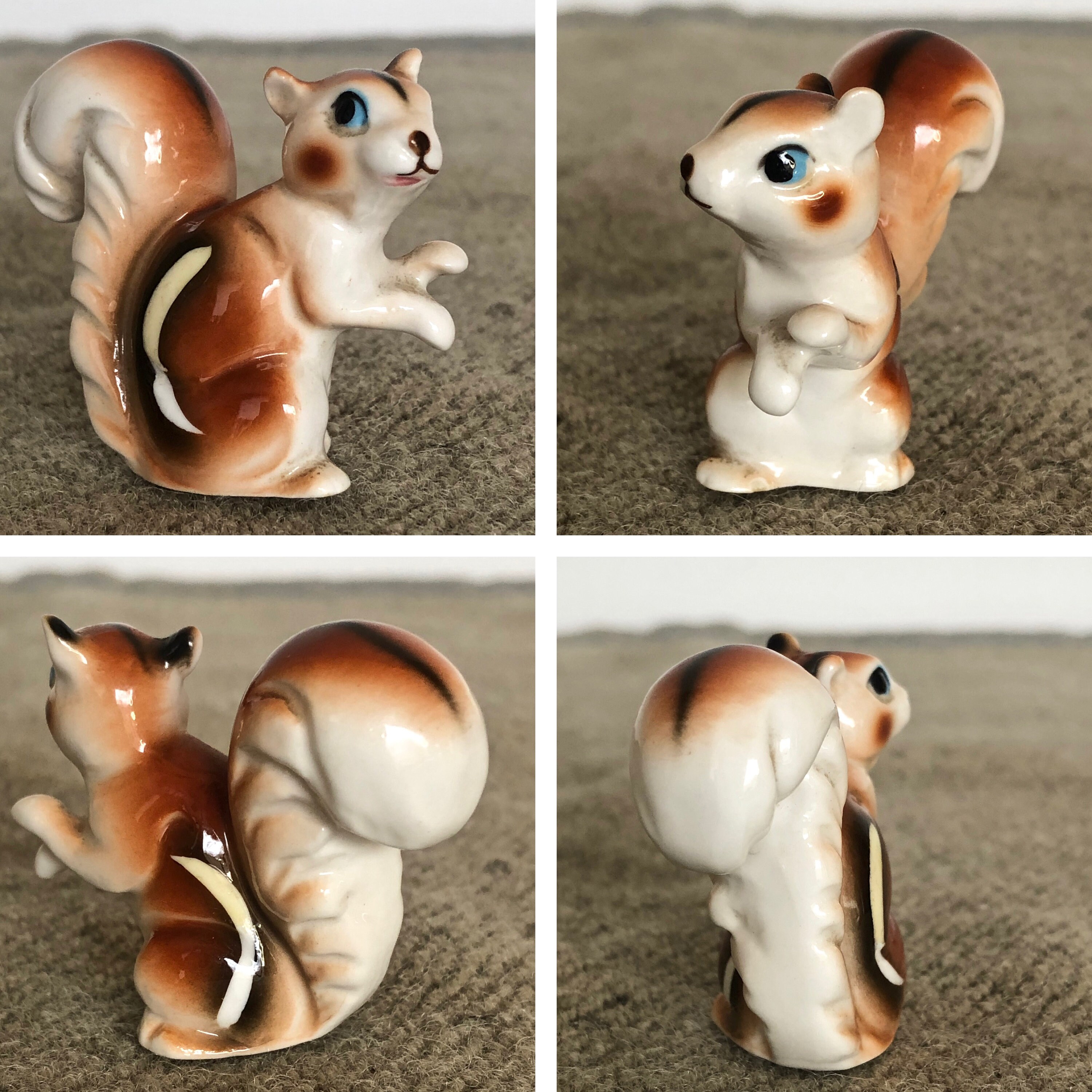 Vintage Japan Miniature China Figurines / Cougar Lioness Figurine / Dog ...