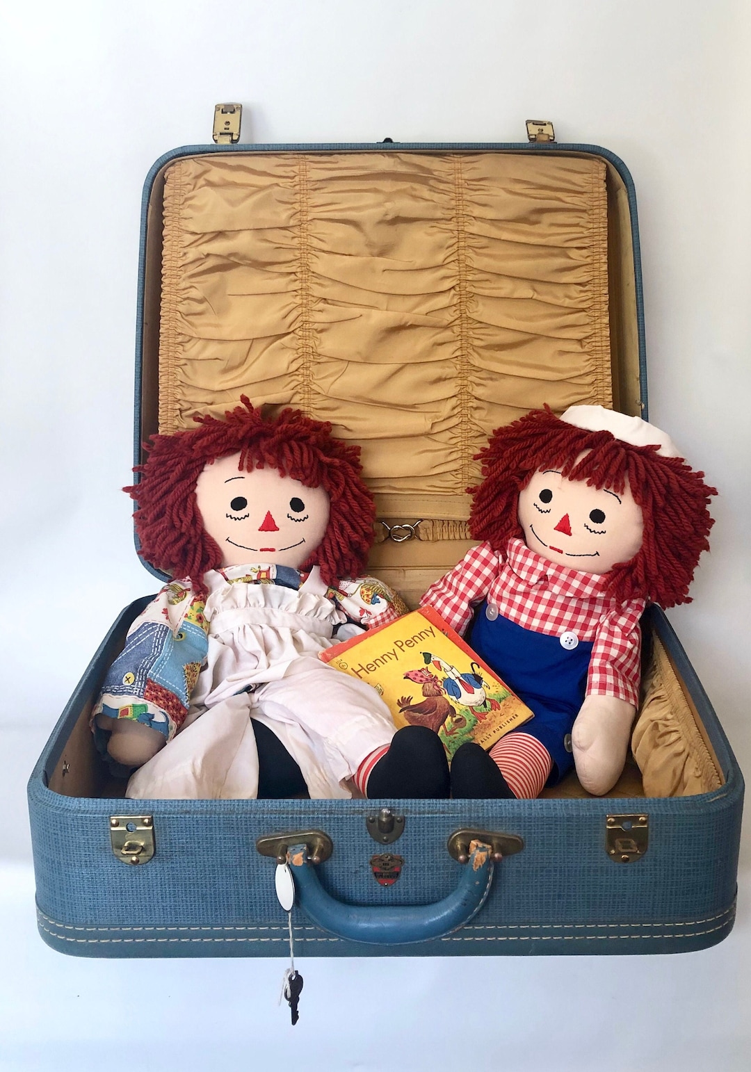 LARGE Baby Blue Hard Sided Suitcase Mcbrine Baggage / Vintage Suitcase ...