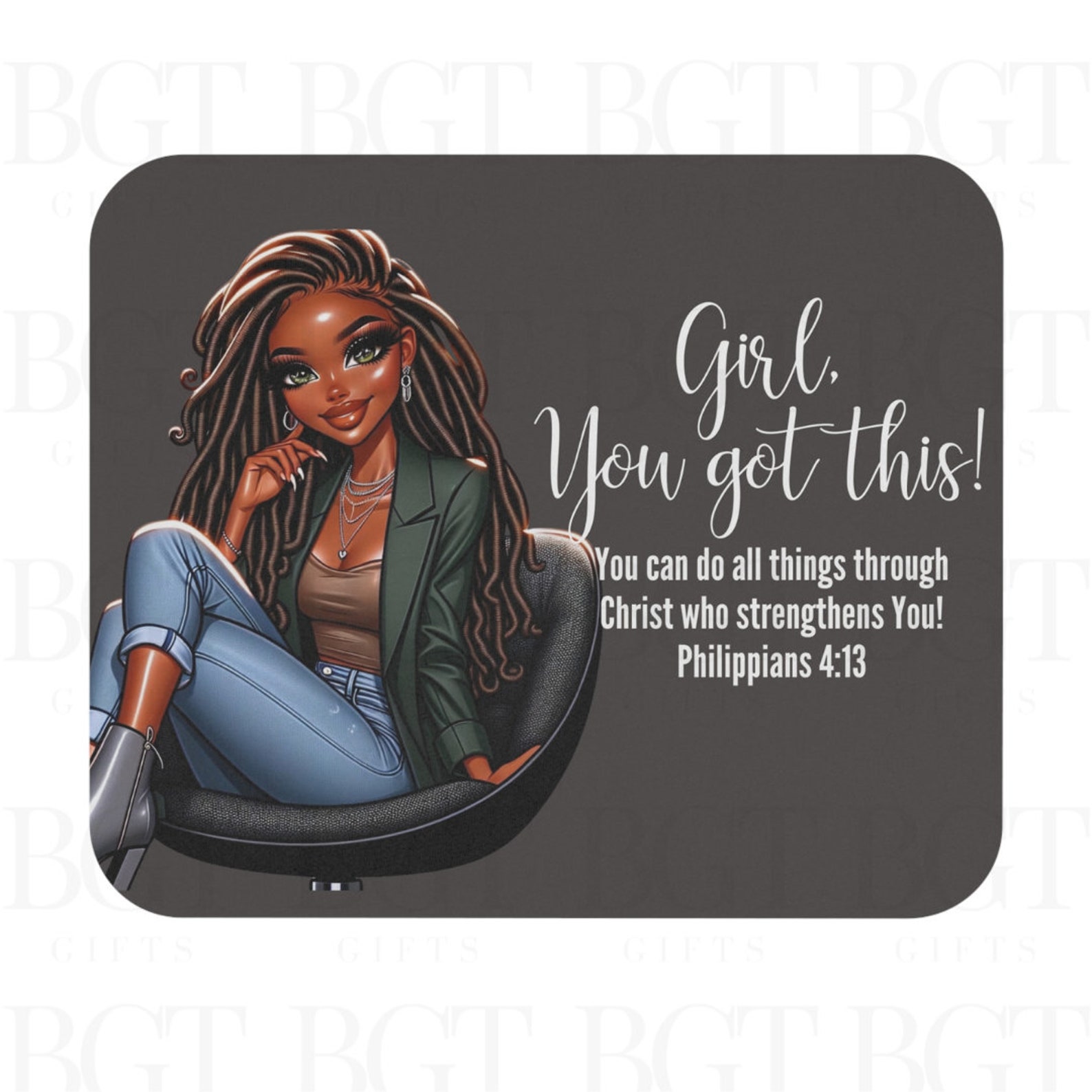 Girl You Got This Mouse Pad Mouse Pad Black Woman Mouse Pad Woman Mouse ...