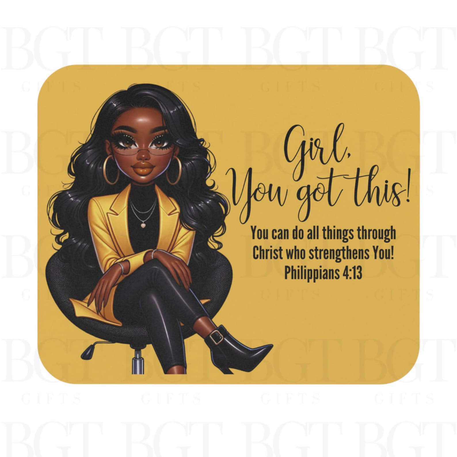 Girl You Got This Mouse Pad Mouse Pad Black Woman Mouse Pad Woman Mouse ...