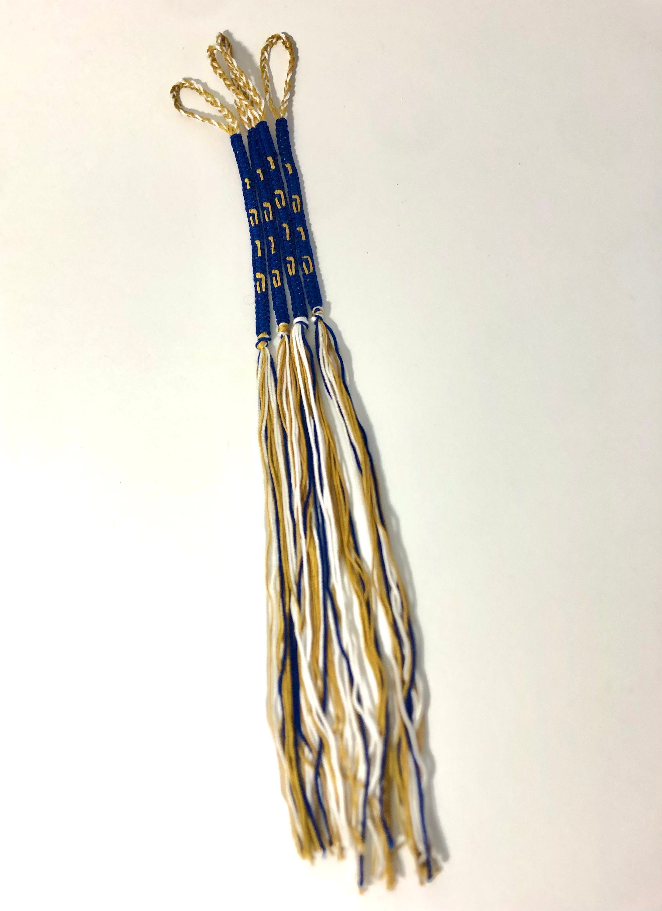 Tzitzit, Gold and Blue, Tassel, Tassels, Jewish Prayer Tassels, Gift ...