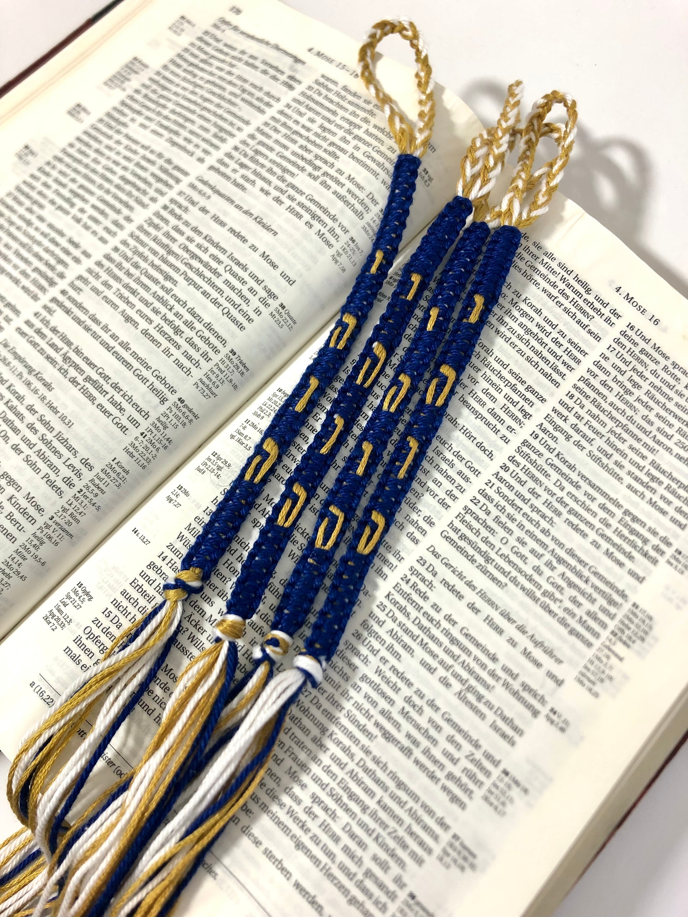 Tzitzit, Gold and Blue, Tassel, Tassels, Jewish Prayer Tassels, Gift ...