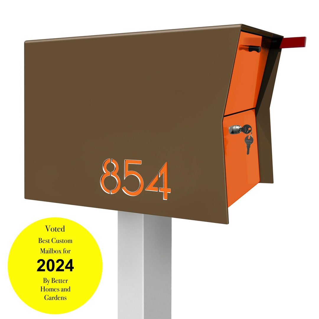 Coco Nut Retro Locking Mailbox: Mid-century Modern Package Dropbox - Etsy