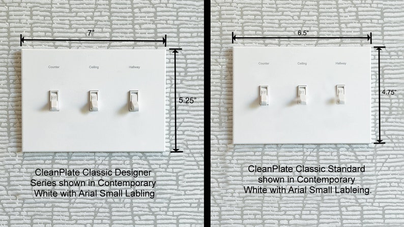 Custom Labeled Metal Toggle Switch Plate Cover: Modern Design - Etsy