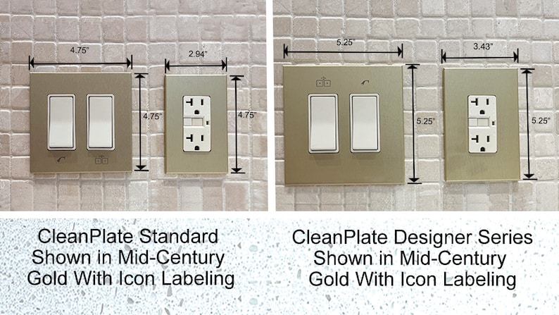 Custom Labeled Metal 2-gang Rocker Switch Plate Cover - Etsy
