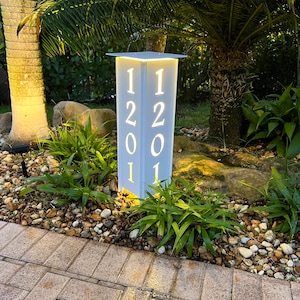 Midcentury Modern LED Address Marker Light: 15" or 27" Sizes - Etsy