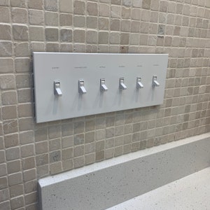 Custom Labeled Metal 1 Gang Toggle Switch Plate Cover: Modern Design - Etsy