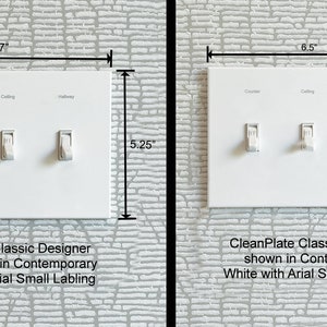 7 Gang: Custom Labeled Metal Switch Plate Cover for Toggle Switches ...