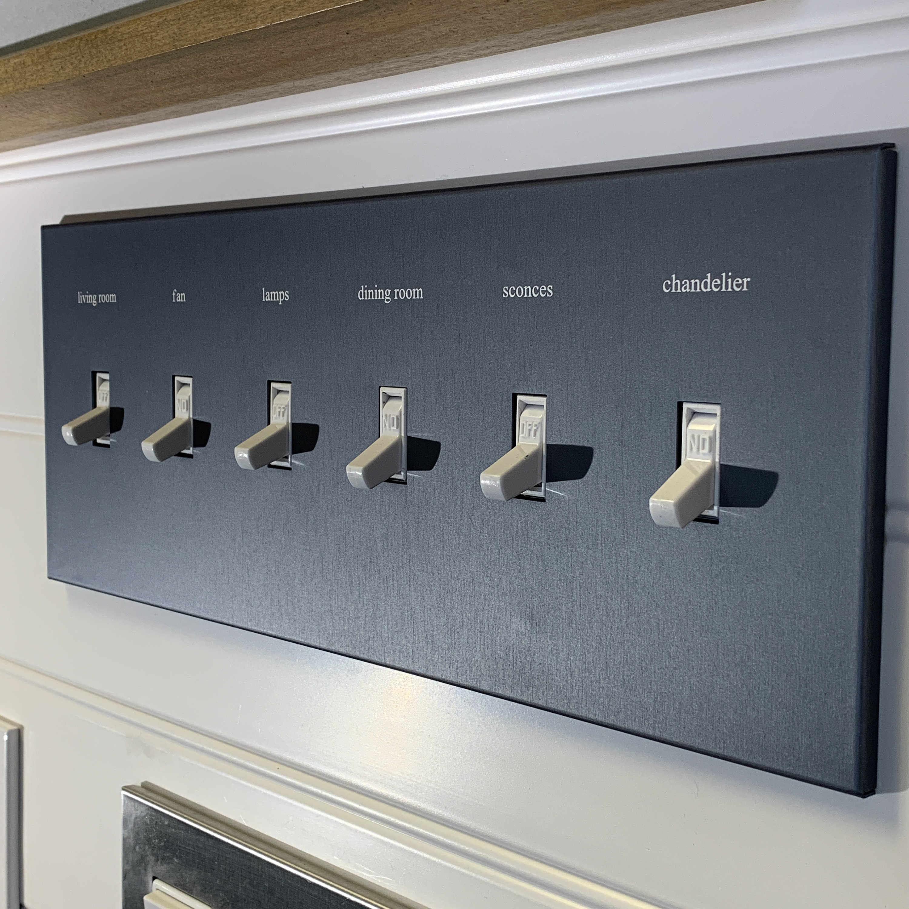 6 Gang: Custom Labeled Metal Switch Plate Cover for Toggle - Etsy UK