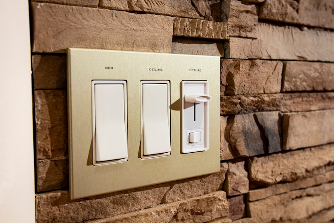 Custom Labeled Metal 3 Gang Rocker Switch Plate: Modern Design - Etsy