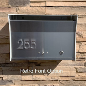 Retrobox Locking Wall Mounted Mailbox in WHITE, Midcentury Modern ...