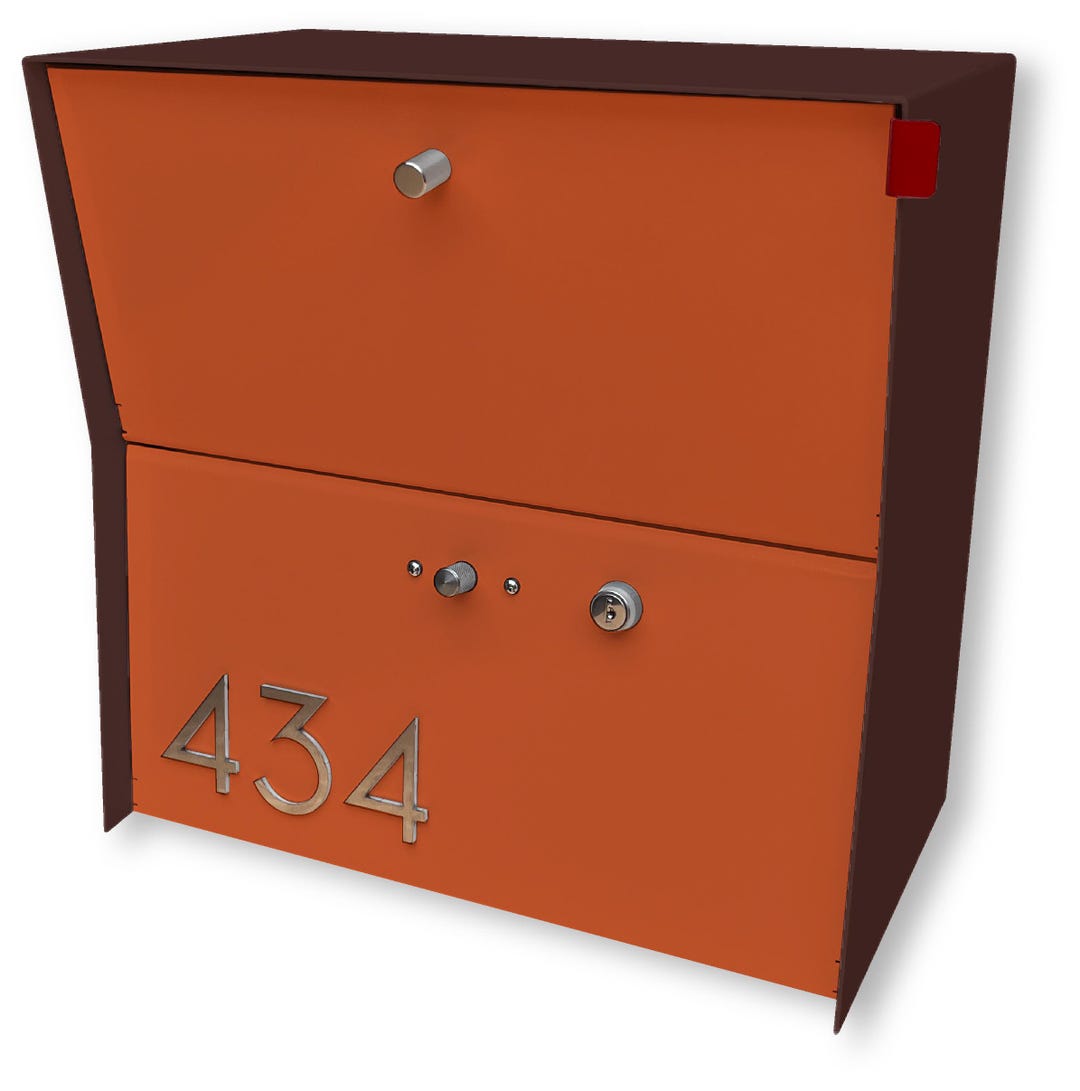 Coco Nut Retro Mailbox: Locking Wall Mounted Package Box - Etsy