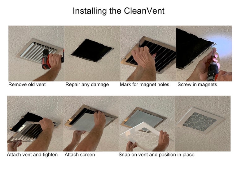 Chateau Pattern AC Vent Cover: Magnetic Aluminum HVAC Replacement - Etsy