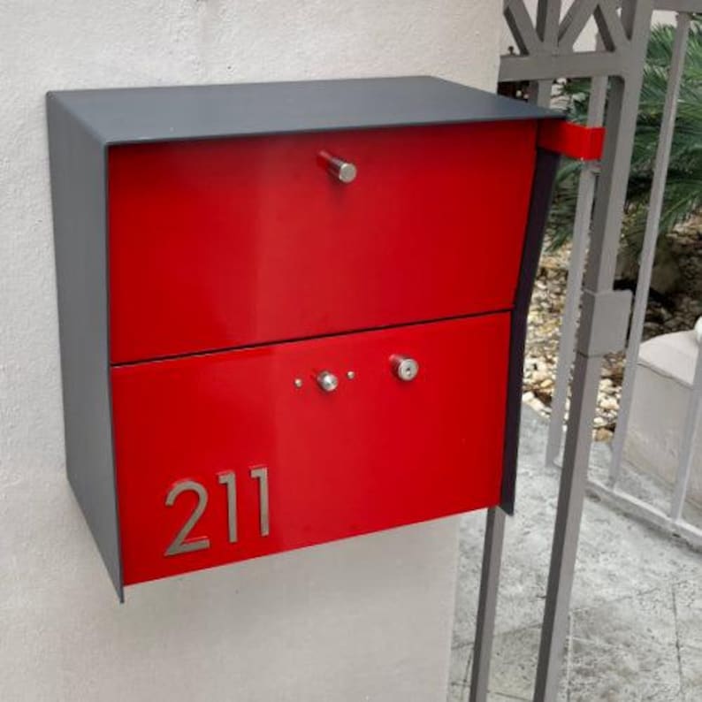 Coco Nut Retro Mailbox: Locking Wall Mounted Package Box - Etsy