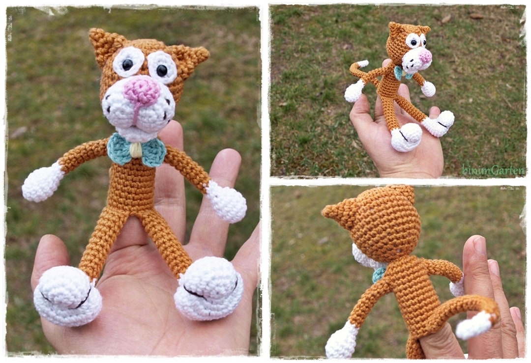 Finger Puppet Cheeky Tomcat Crochet Pattern - Etsy