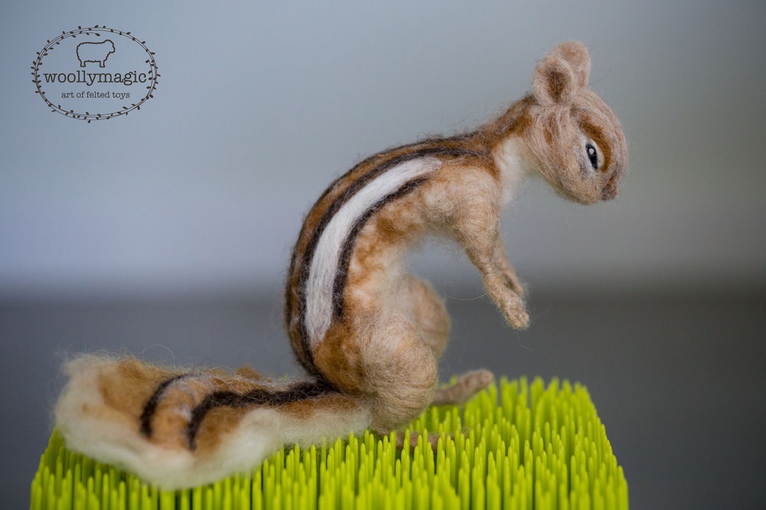 Needle Felted Chipmunk. Felted Animals. Felted Sculpture. Ready to Ship ...