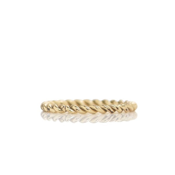 Two Tone Rope Ring - Etsy