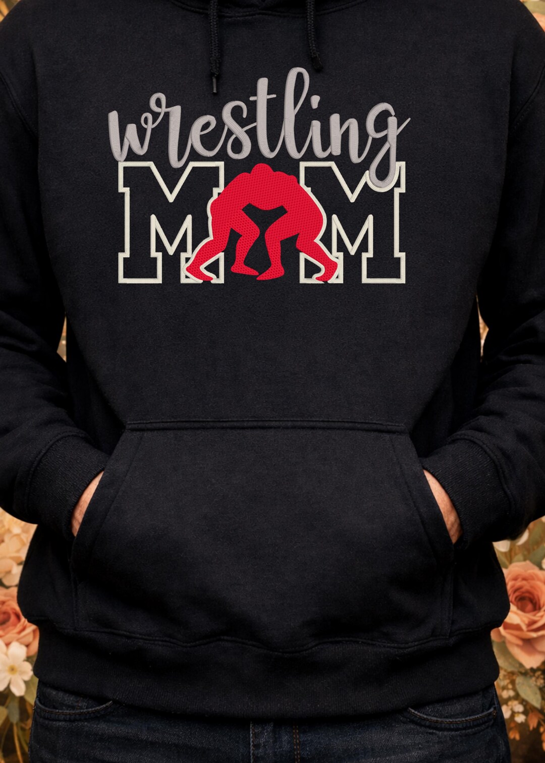 Wrestling Mom Applique - Etsy