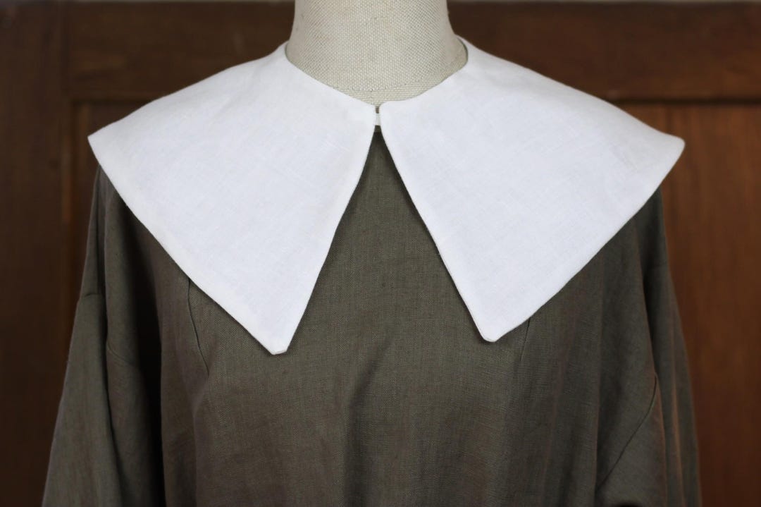 Linen Retro Inspired Detachable Collar - Puritan Clothing- the Girl ...