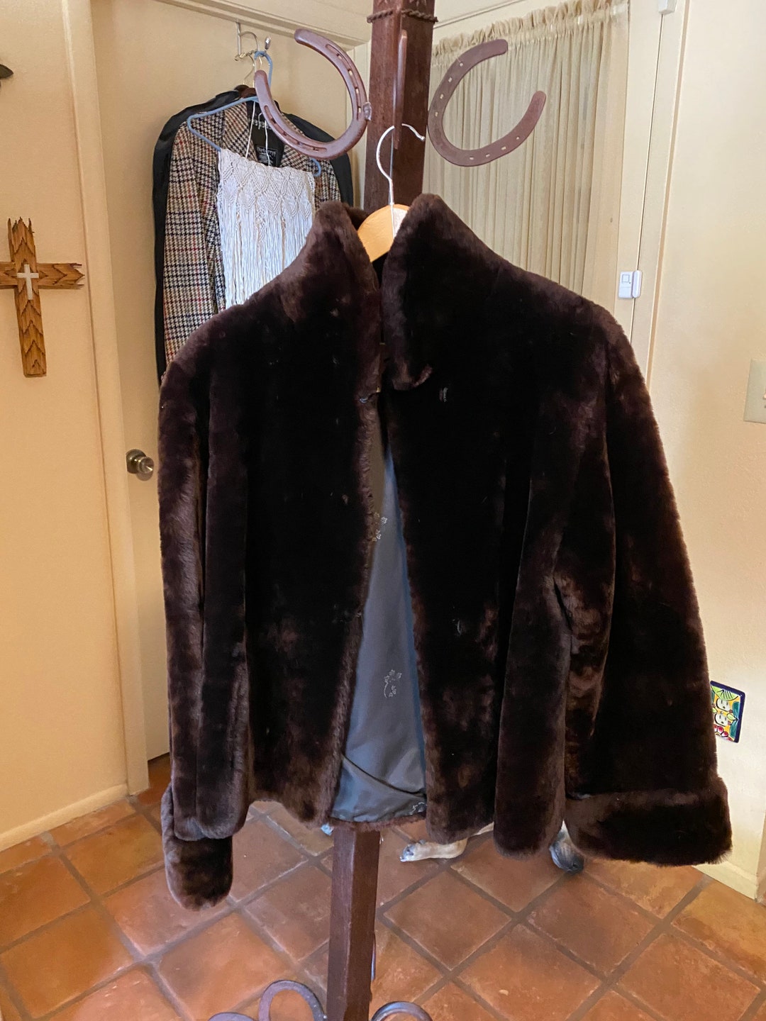 Gorgeous Rich Brown Plush Fur Jacket - Etsy